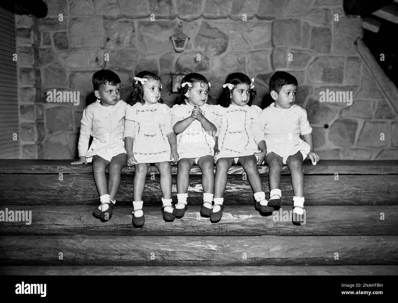 The Diligenti quintuplets, from left to right are: Carlos Alberto ...