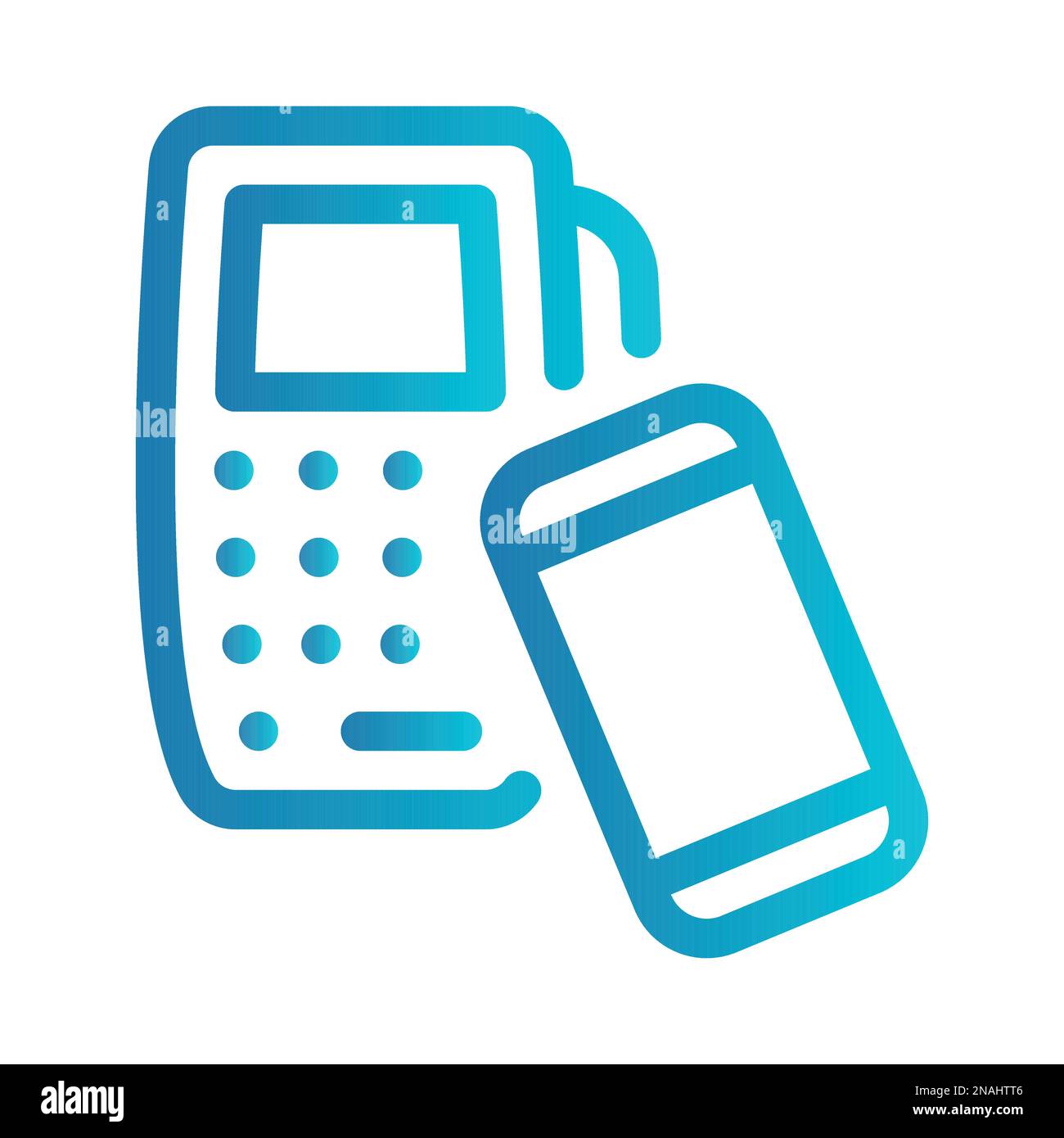 Mobile pos terminal color icon hi-res stock photography and images - Alamy