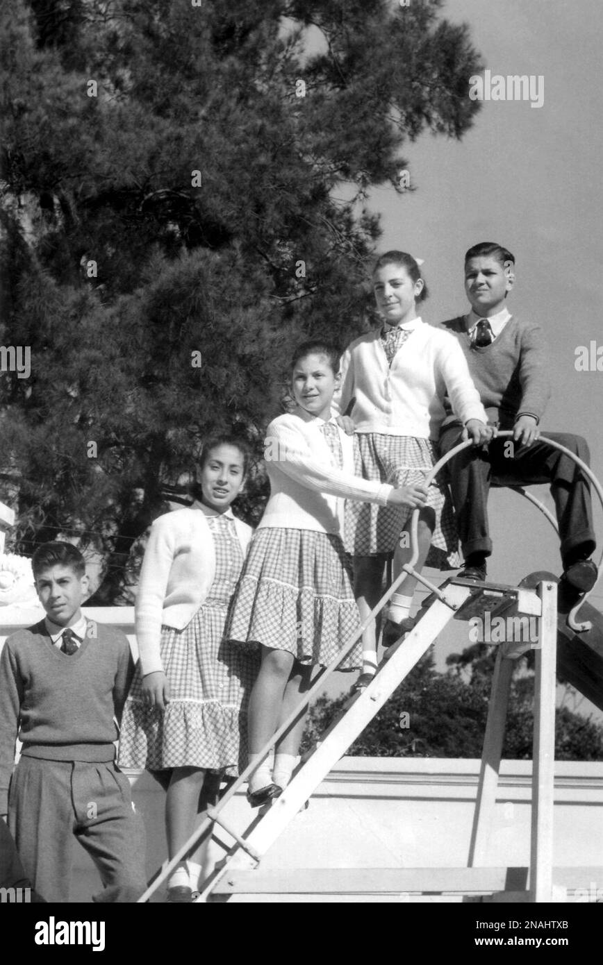 The Argentina quintuplets Diligenti, at their home in Buenos Aires on ...
