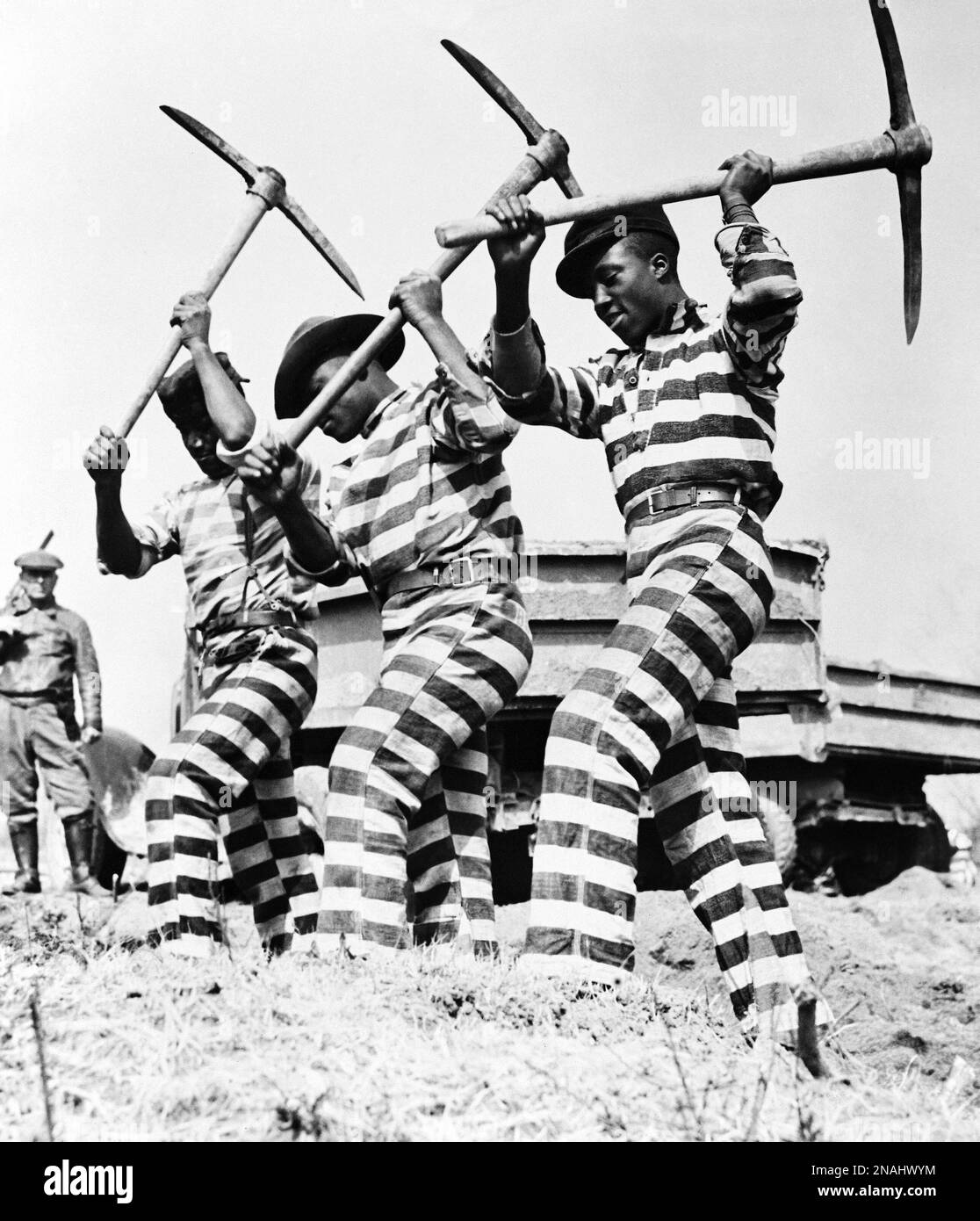 The 8-hours working day has finally come to the chain gangs of the Bibb County jail, and ...