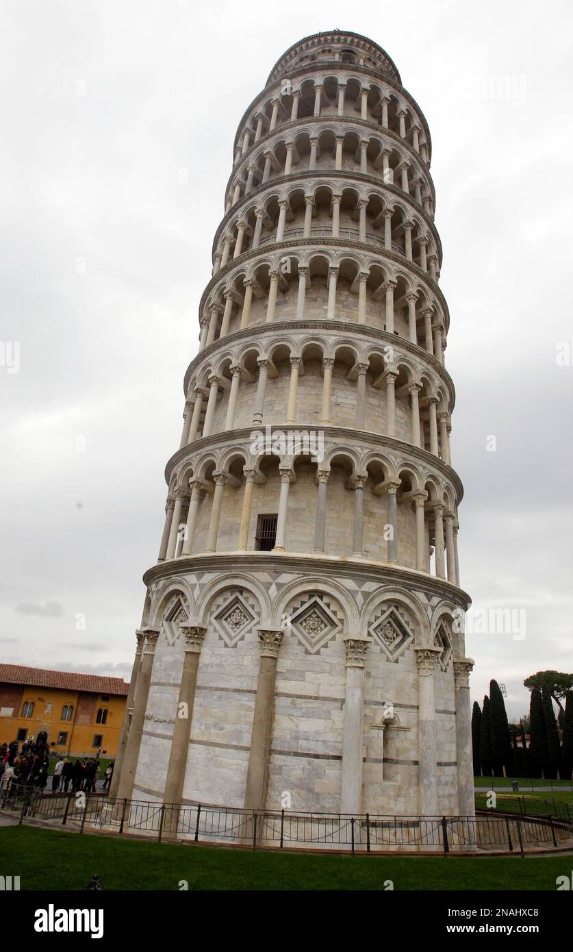 A view of the the Tower of Pisa (Torre di Pisa) is the campanile, or ...