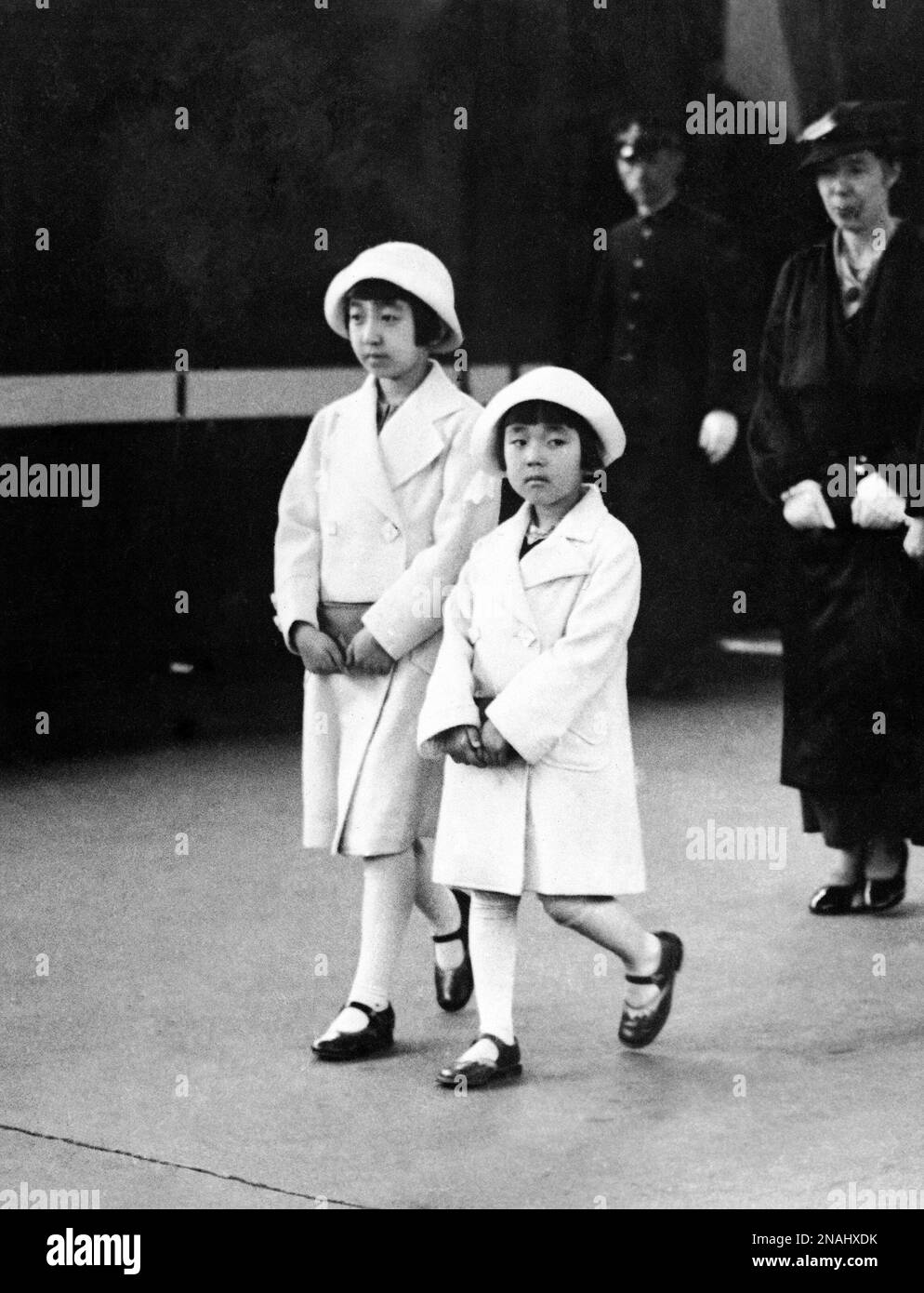 Princess Teru, 11-year-old, left, and her sister Princess Taka, 7-year ...