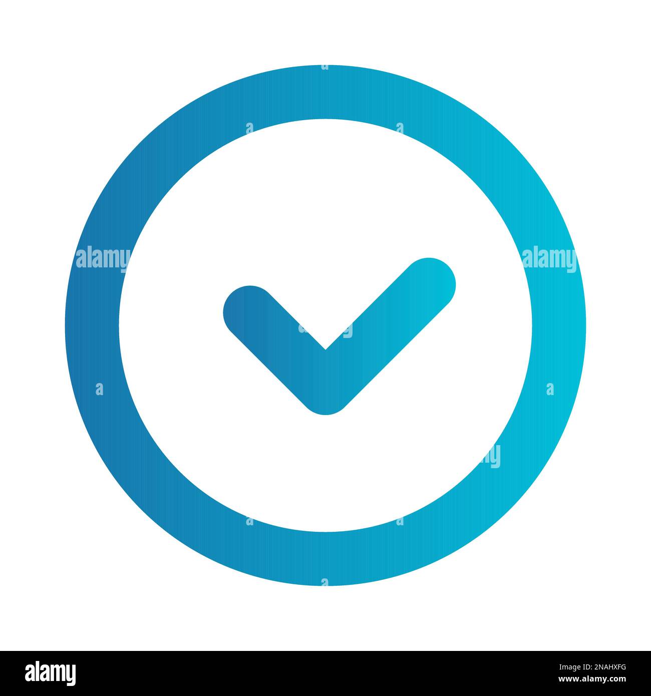 Simple vector icon tick button Stock Vector Image & Art - Alamy