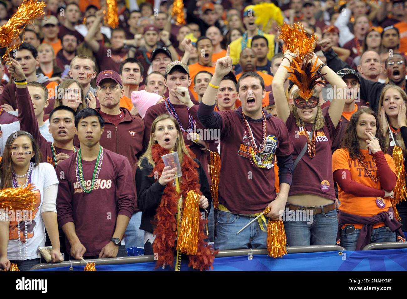 Virginia Tech fans cheer before the Michigan Wolverines' 23-20 overtime ...