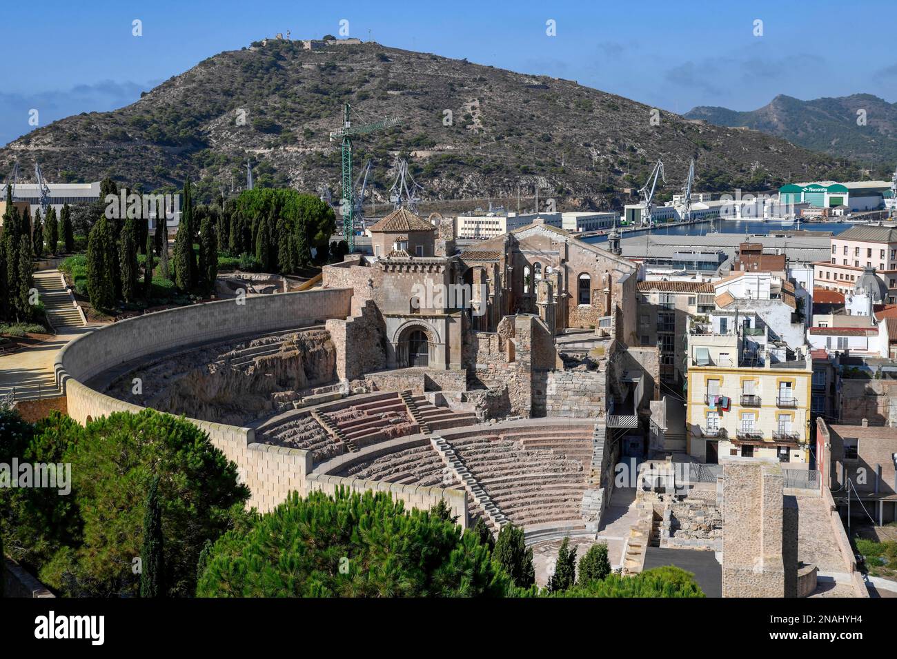 Teatro Romano, Roman amphitheatre, old town of Cartagena, Region of ...