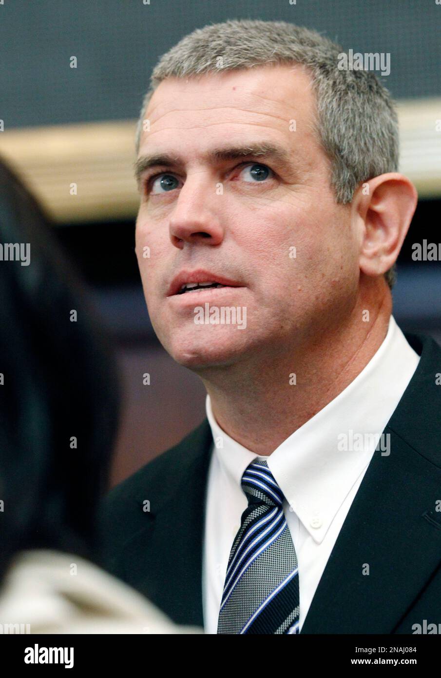 Republican House Speaker Philip Gunn looks up at the House Chamber ...