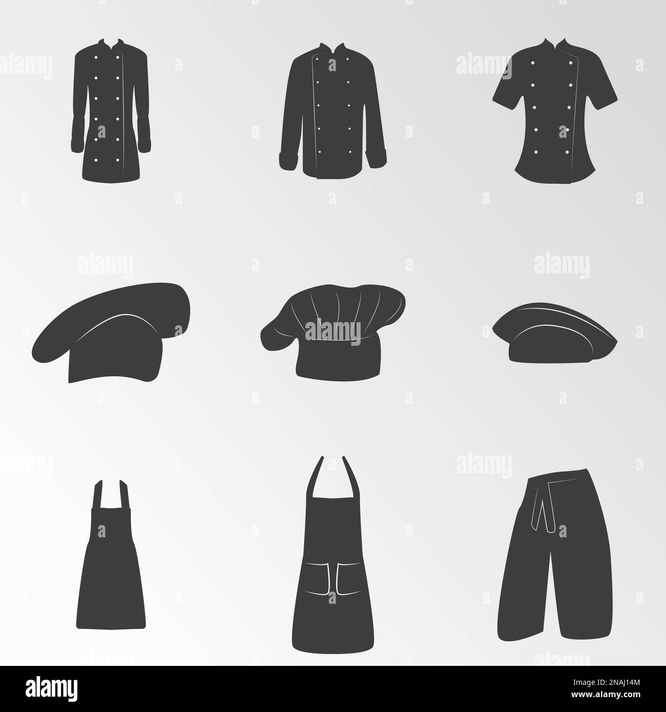 Set of objects on the theme of Cook uniform Stock Vector Image & Art ...
