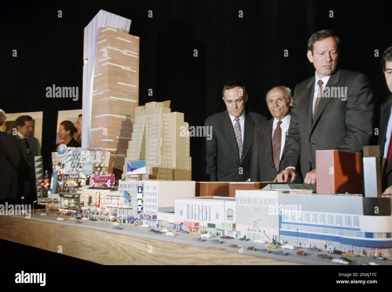 New York City Mayor Rudolph Giuliani, left, developer John Tishman ...