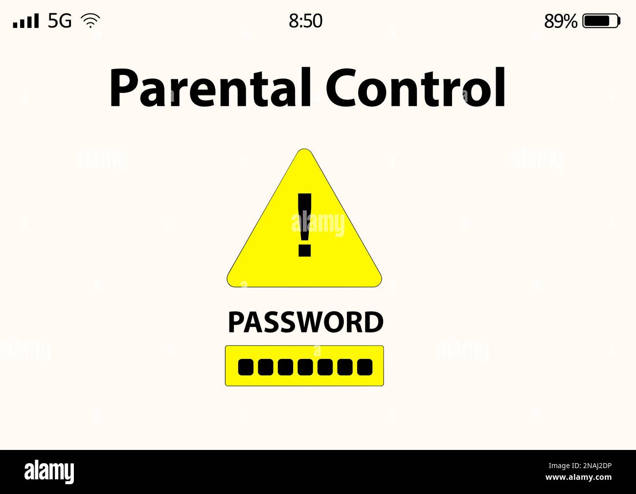 Parental control. Blocked screen of gadget for child safety ...