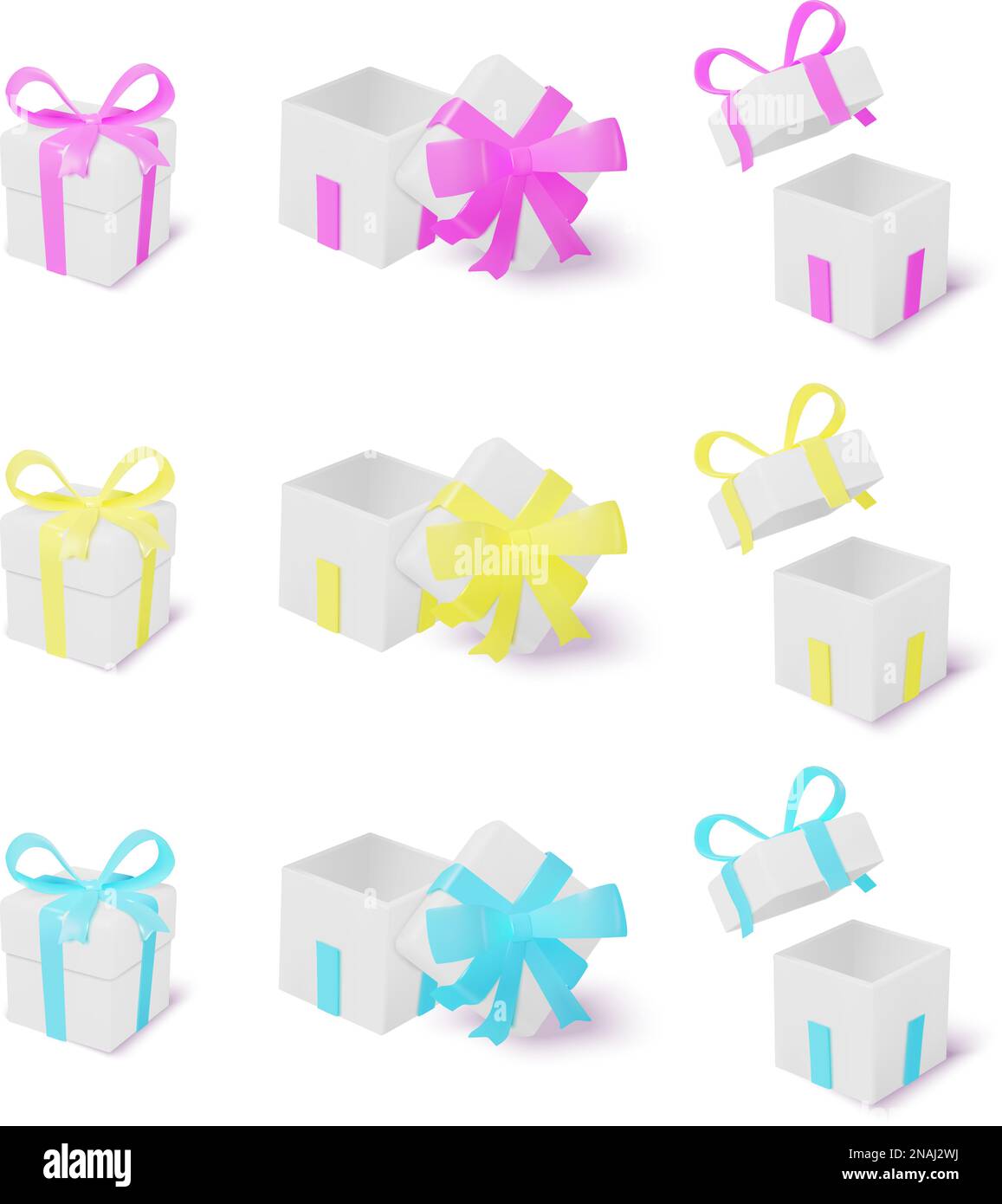 Set valentine empty boxes Cut Out Stock Images & Pictures - Alamy