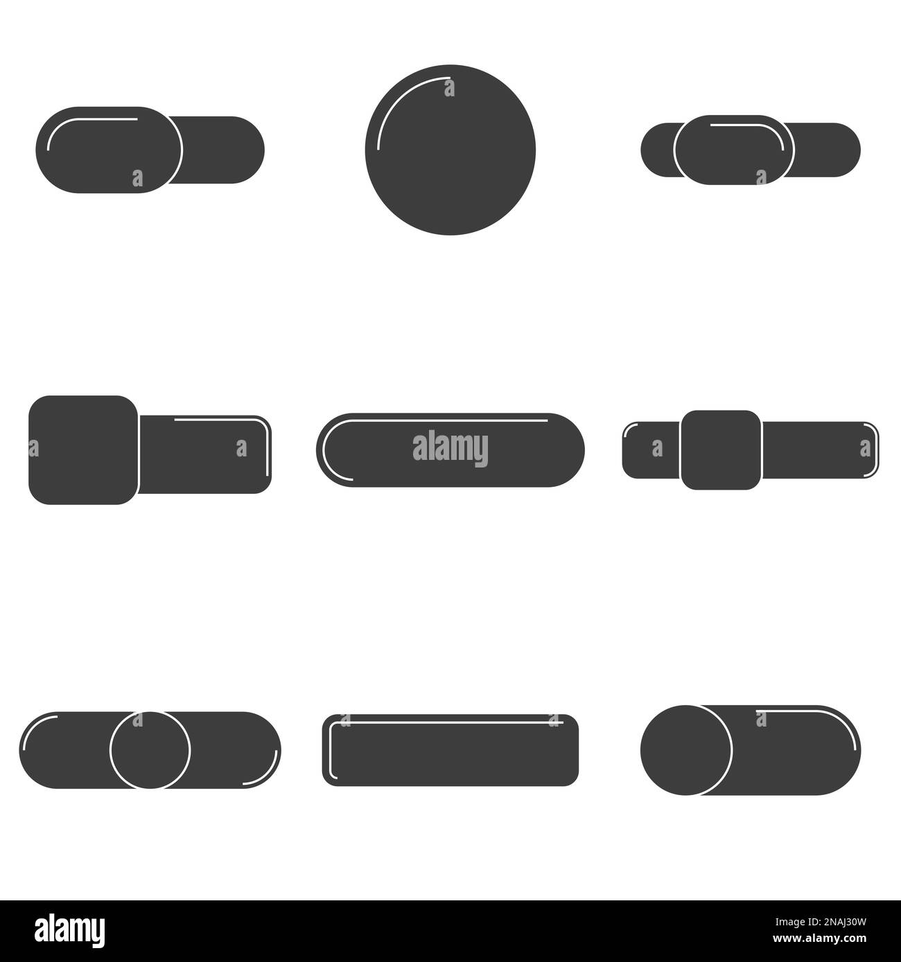 Set of objects on the theme of button Stock Vector Image & Art - Alamy