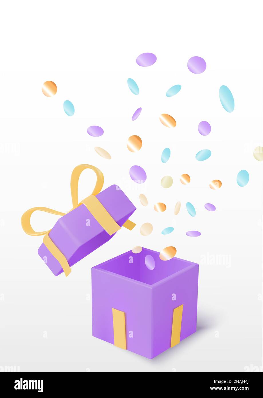 3d flying gift box Stock Vector Images - Alamy