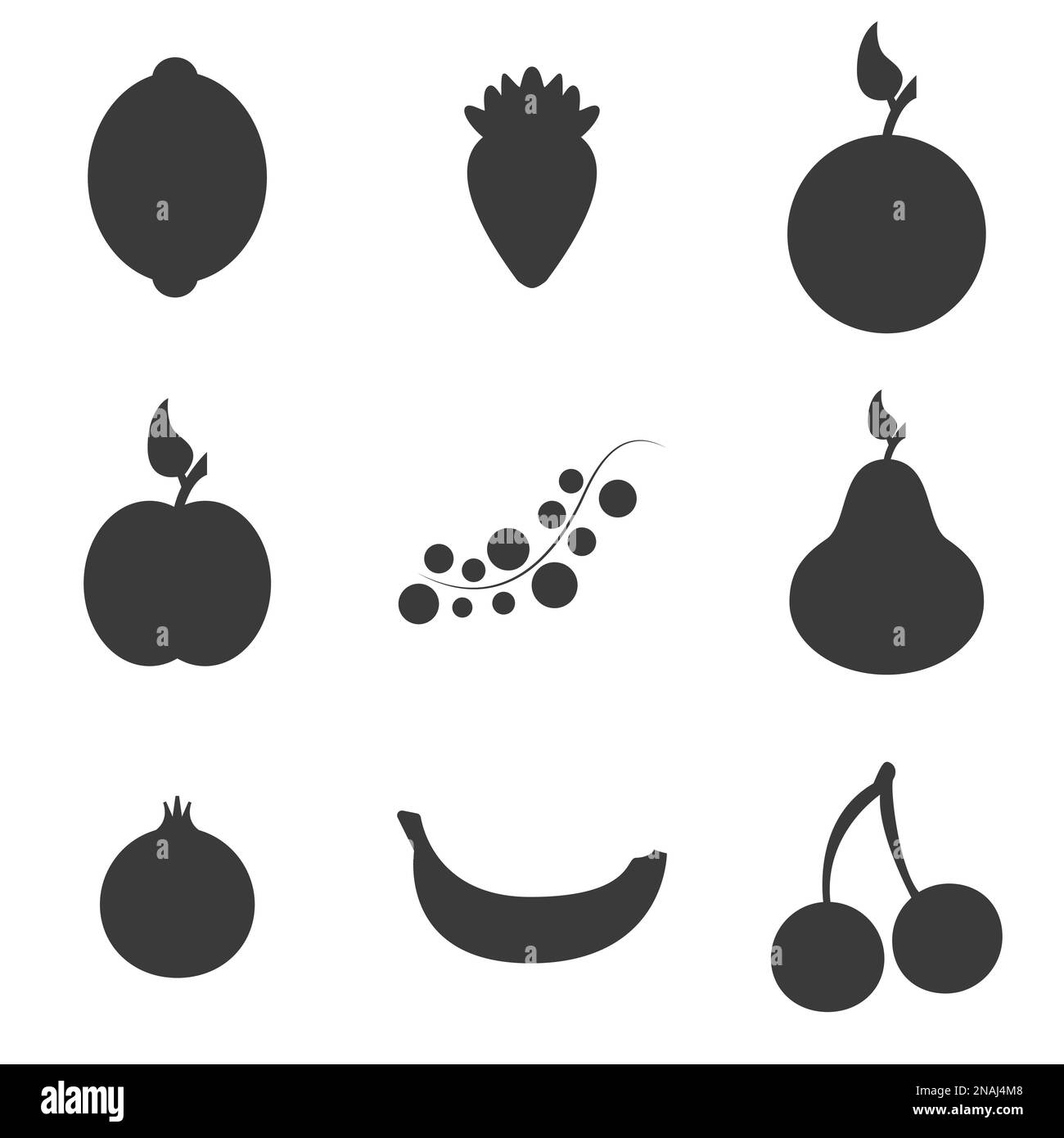 Set of objects on the theme of fruit Stock Vector Image & Art - Alamy