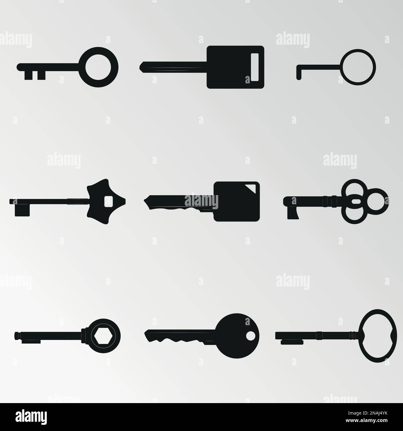 Set of objects on the theme of the keys Stock Vector Image & Art - Alamy