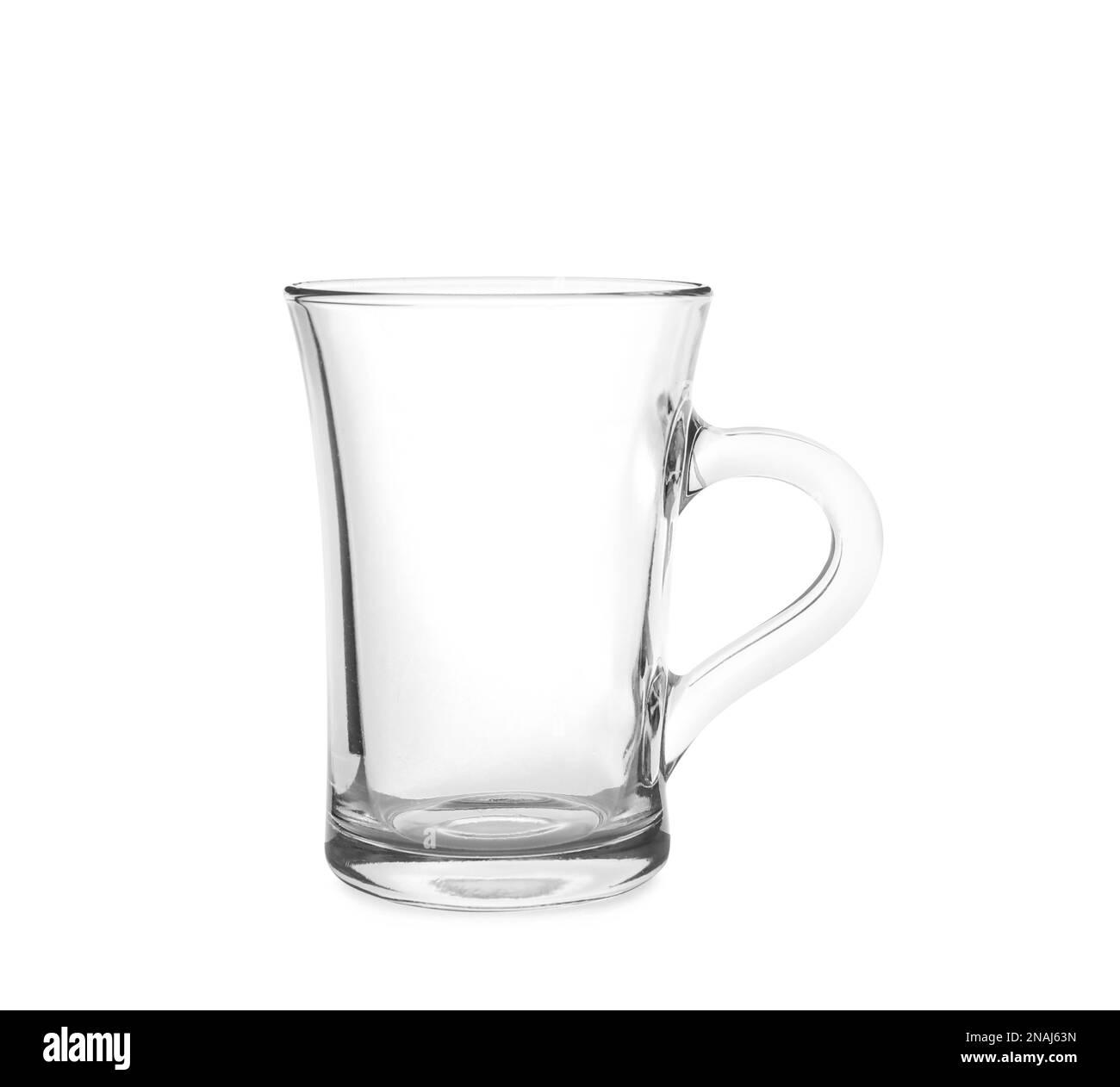 Empty glass cup isolated on white. Kitchen tableware Stock Photo - Alamy