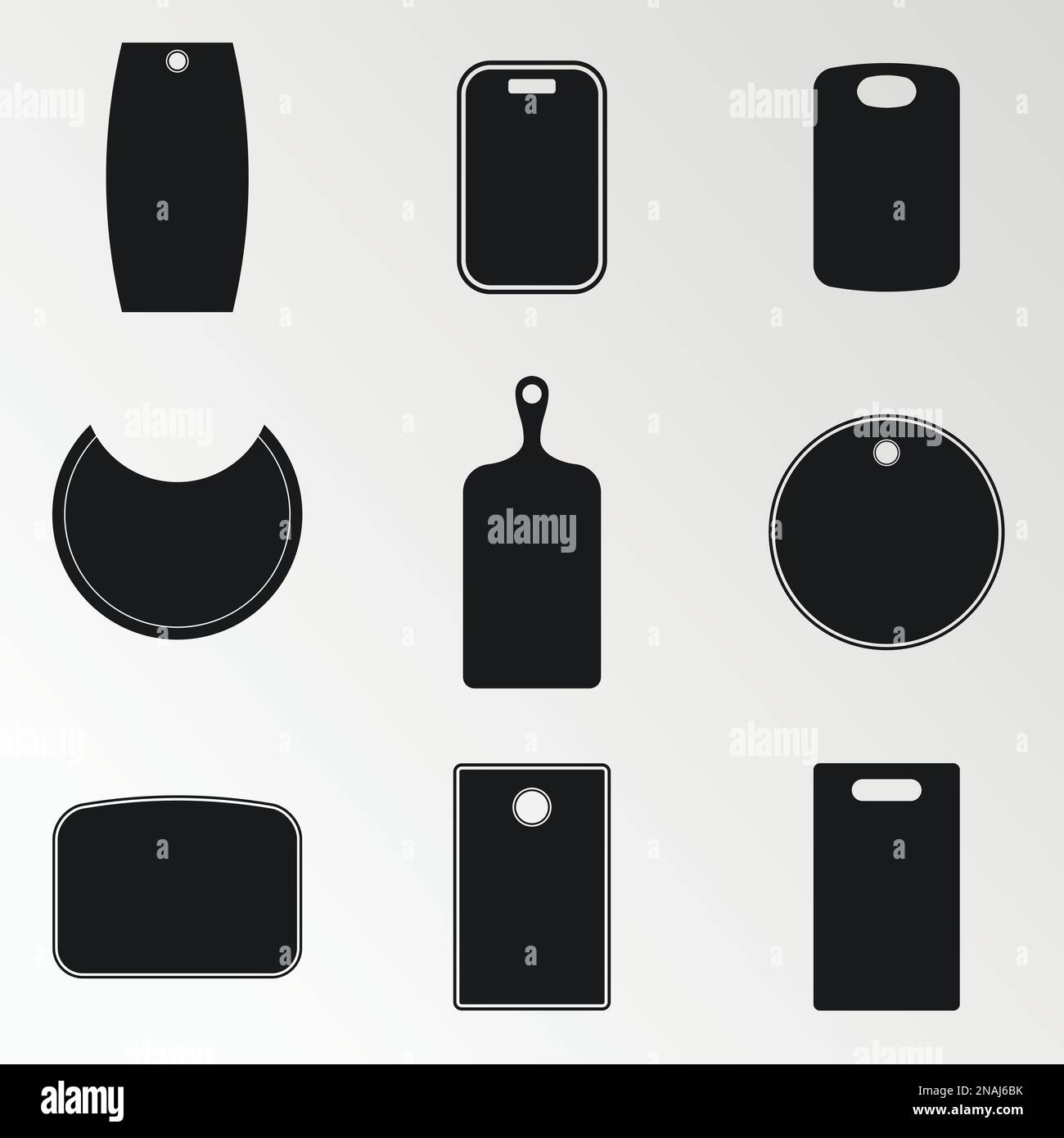 Set of objects on the theme of cutting boards Stock Vector Image & Art ...