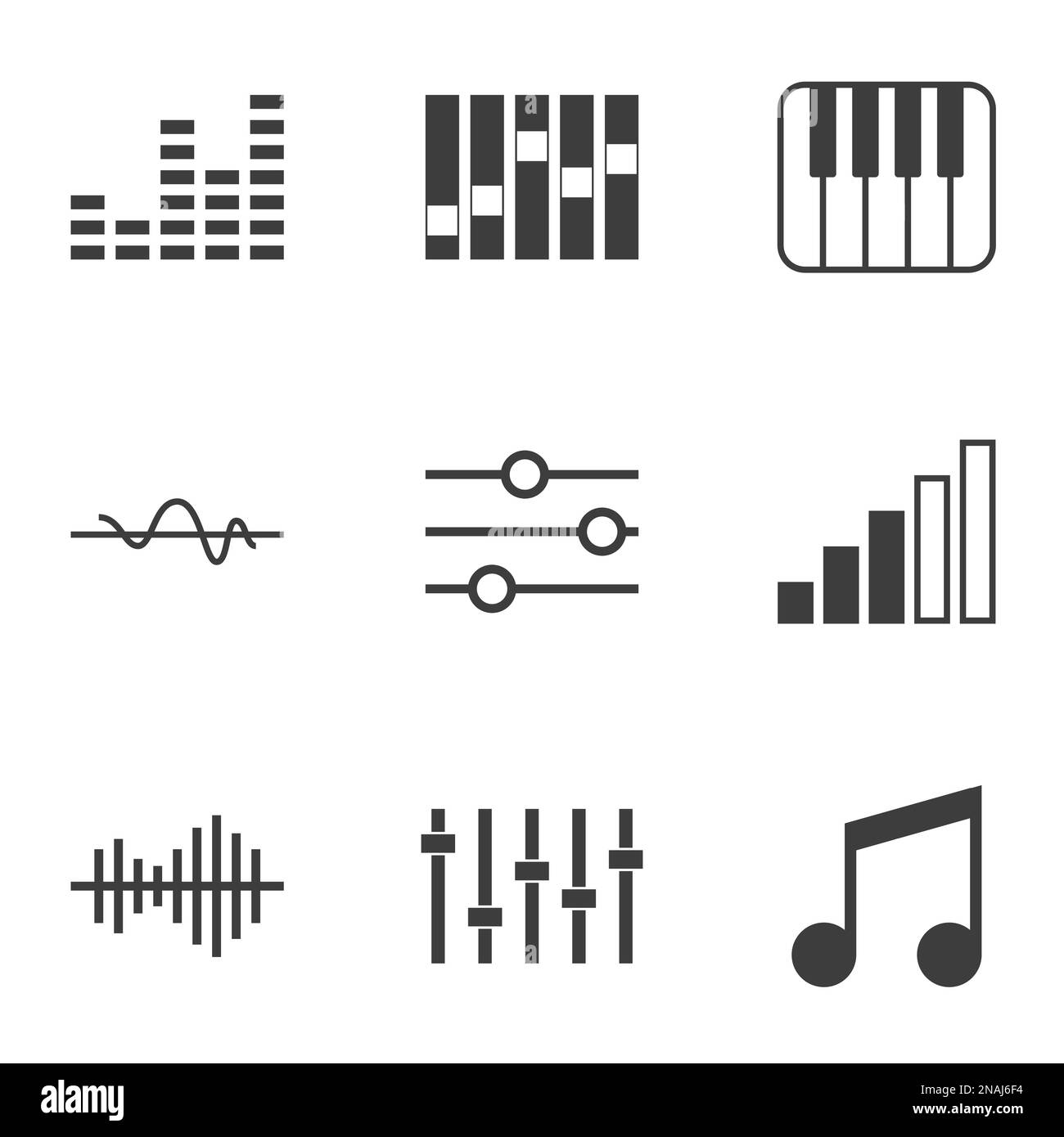 Set of objects on the theme of equalizer Stock Vector Image & Art - Alamy