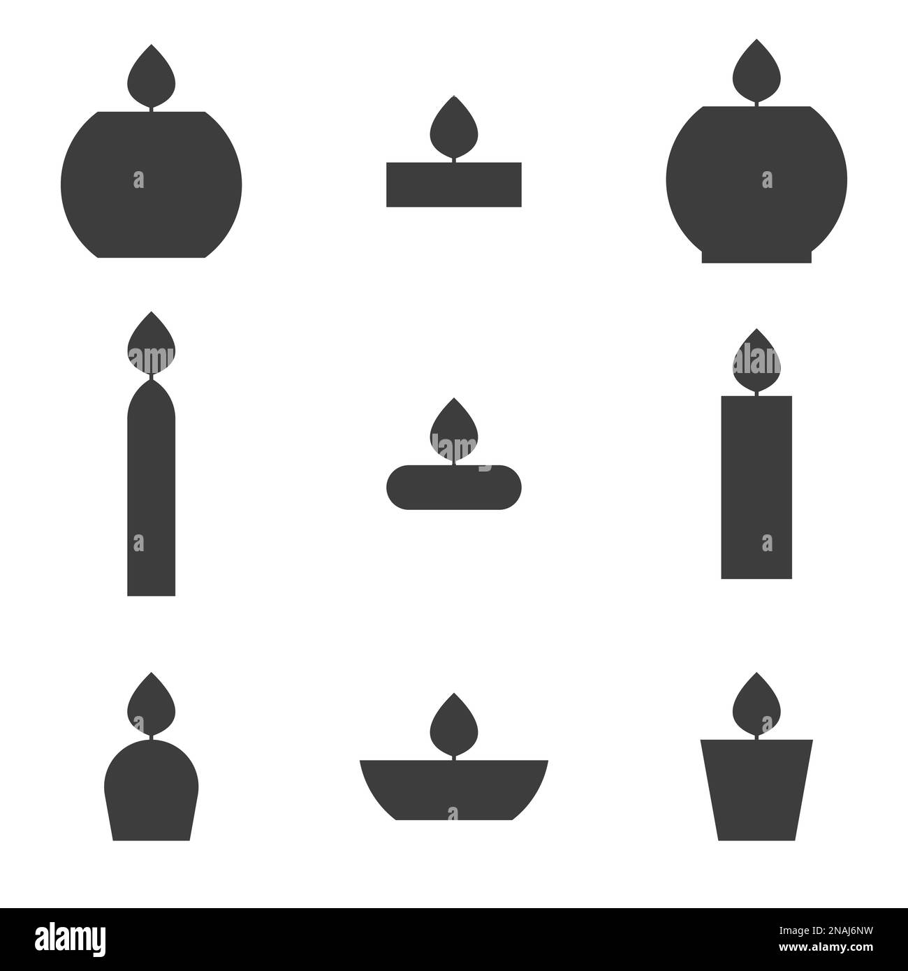Set of objects on the theme of candle Stock Vector Image & Art - Alamy