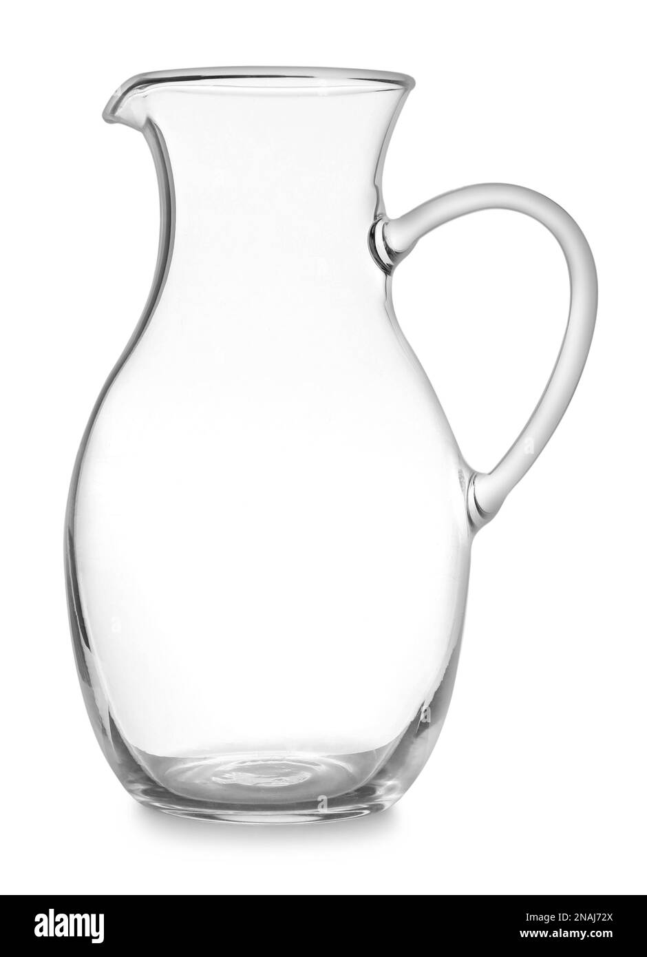 Clean empty glass jug isolated on white Stock Photo - Alamy