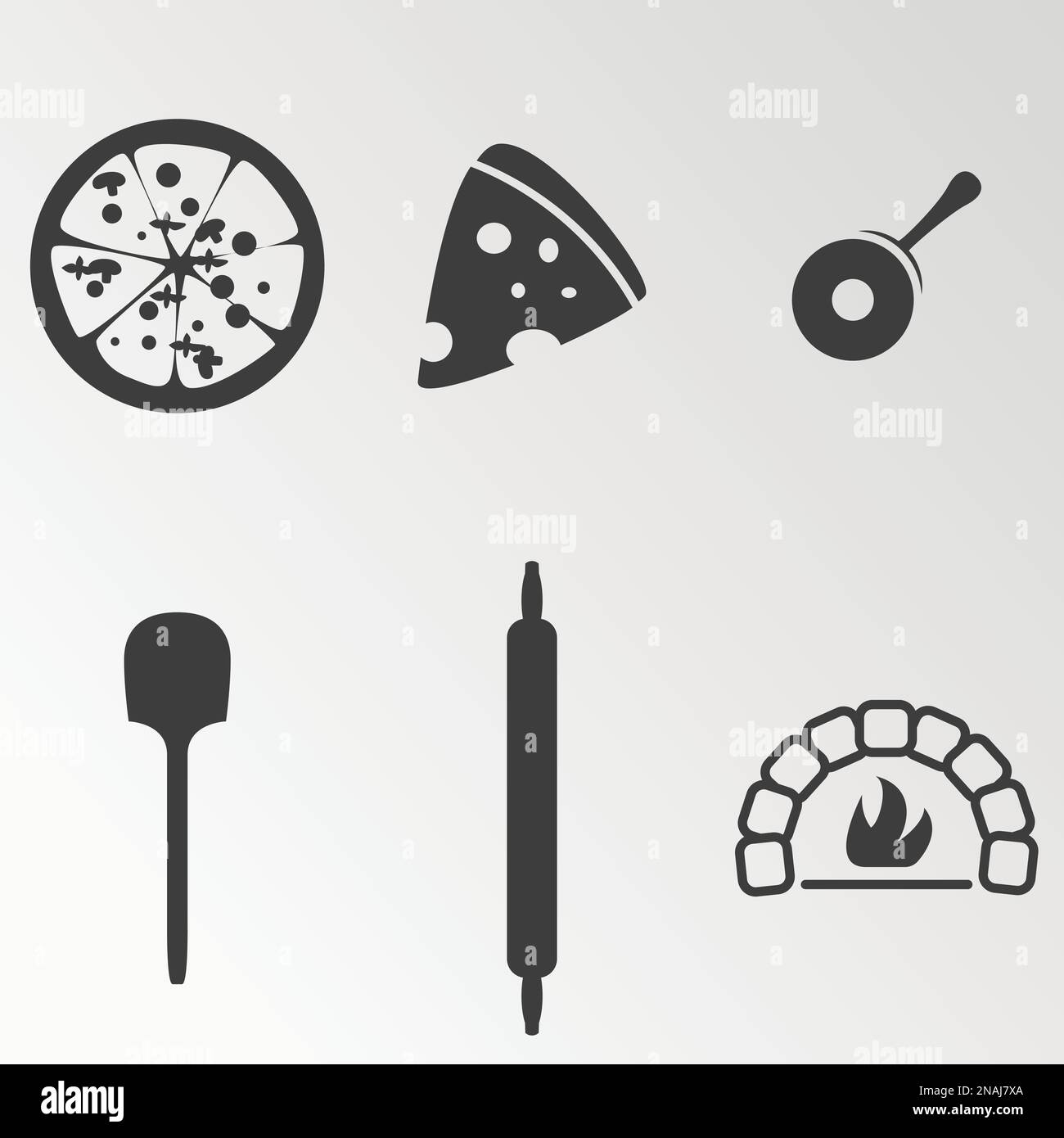 Pizza rolling pin icon Black and White Stock Photos & Images - Alamy