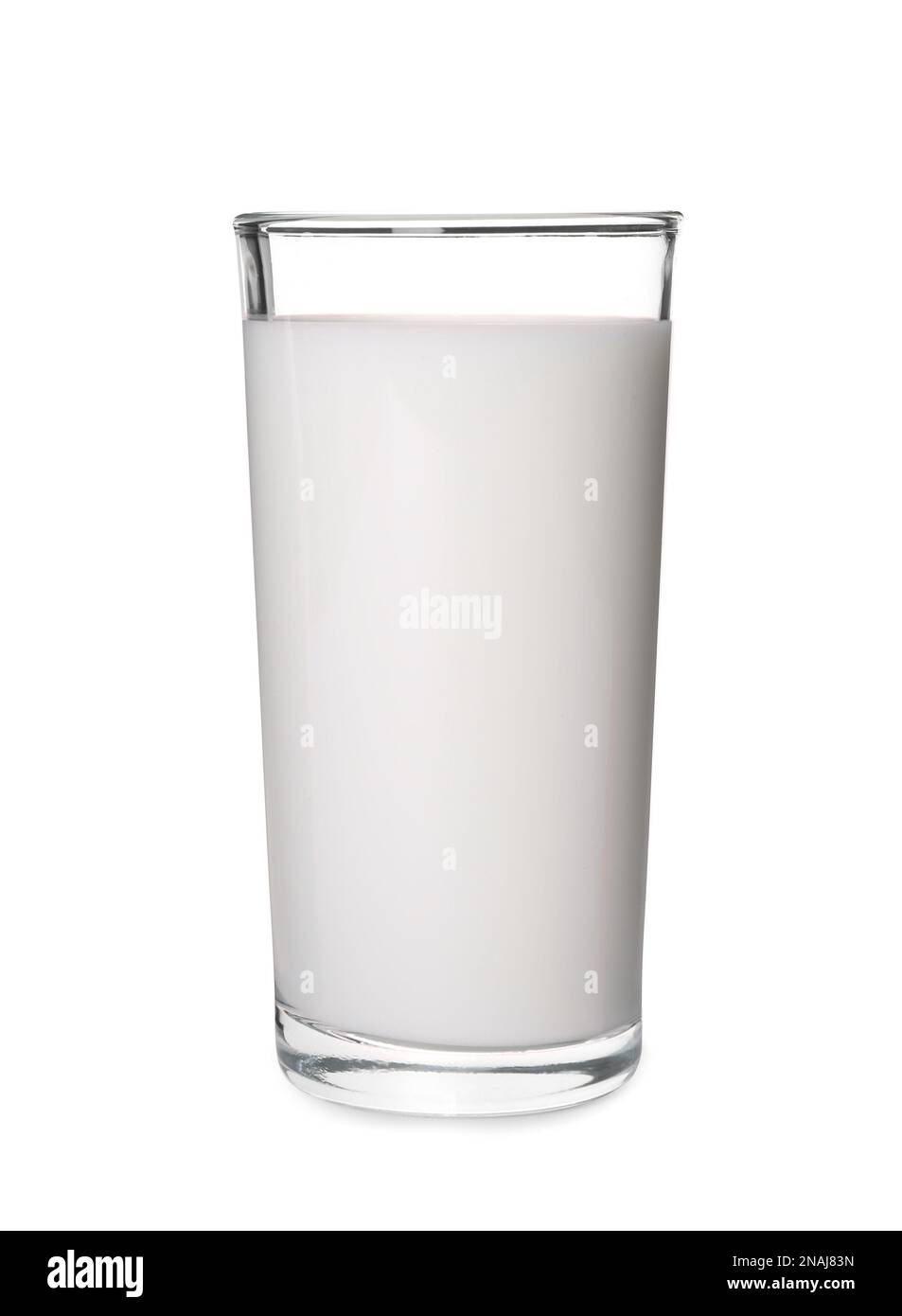 Glass of fresh milk isolated on white Stock Photo - Alamy