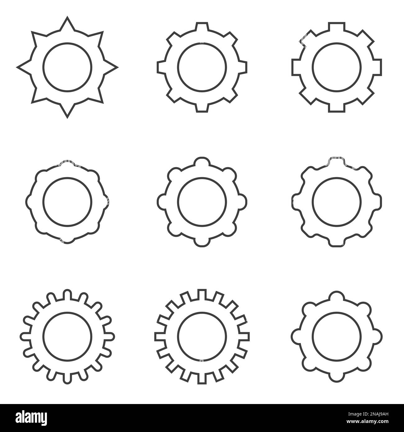 Set of objects on the theme of Settings Stock Vector Image & Art - Alamy
