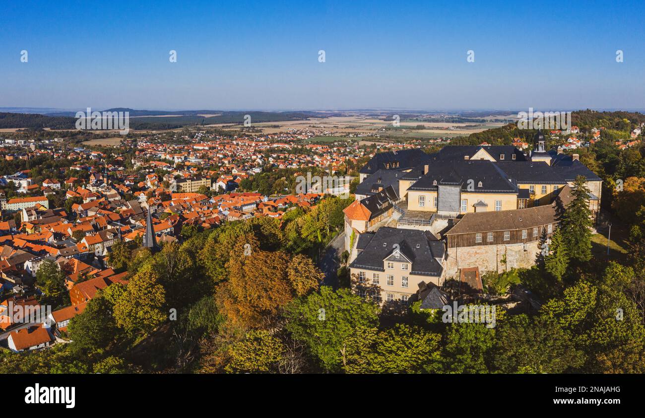 Large Blankenburg Harz Castle Aerial View Stock Photo - Alamy