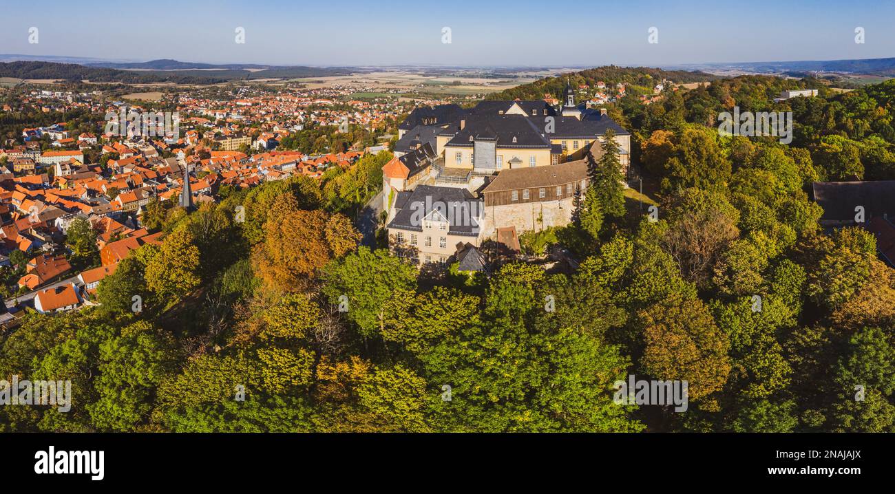 Large Blankenburg Harz Castle Aerial View Stock Photo - Alamy