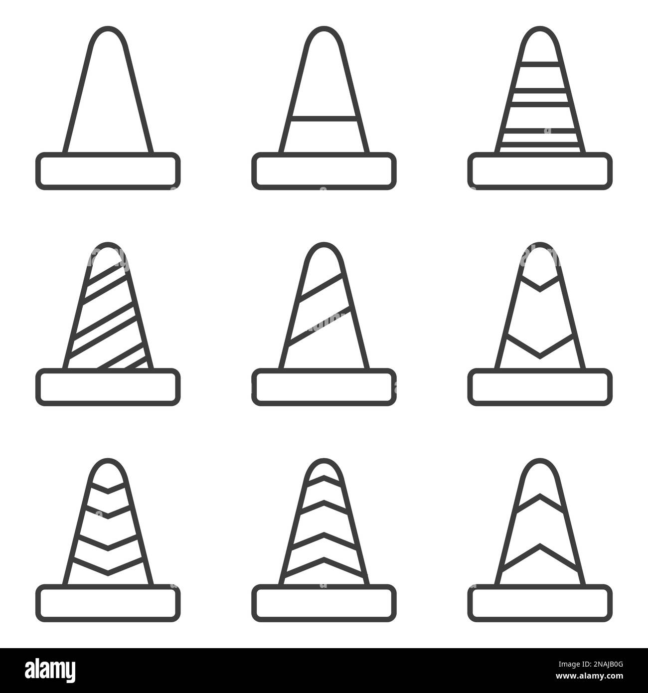 Black striped cone Black and White Stock Photos & Images - Alamy
