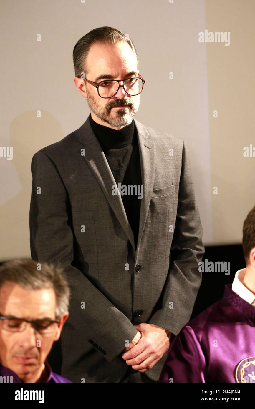 Shane Chaplin Saura, son of Carlos Saura, during the director's funeral ...