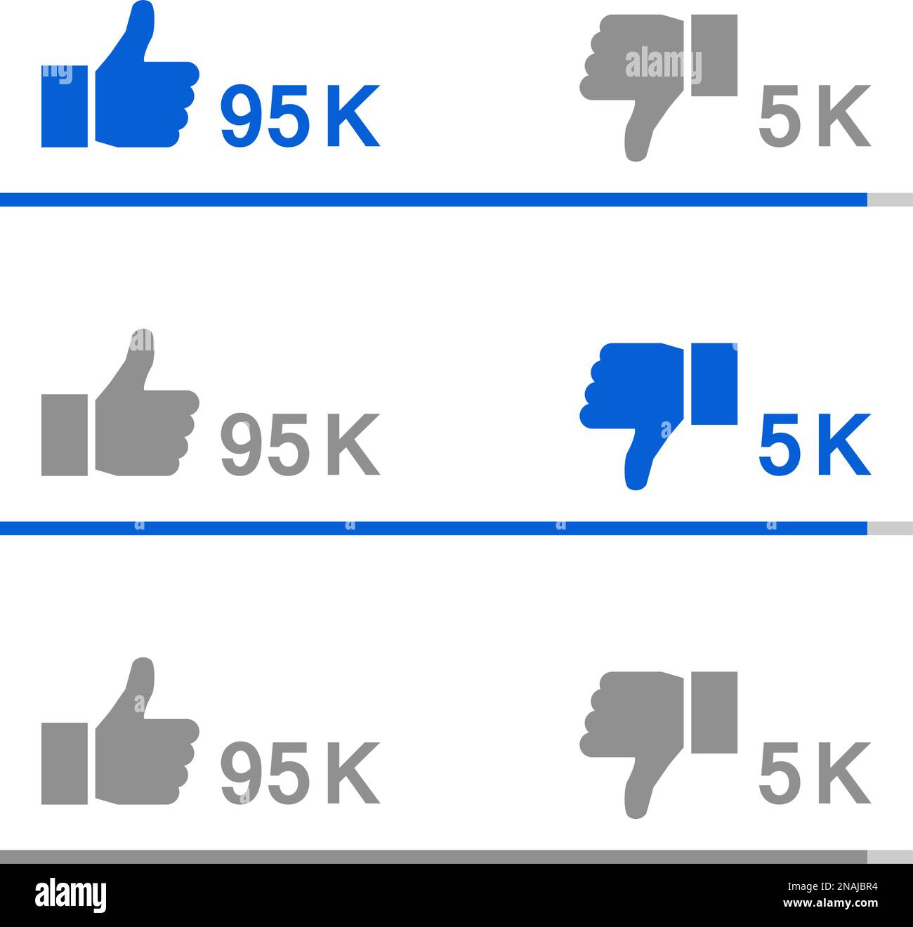 Graph like rating. Thumb up and thumb down Stock Vector Image & Art - Alamy