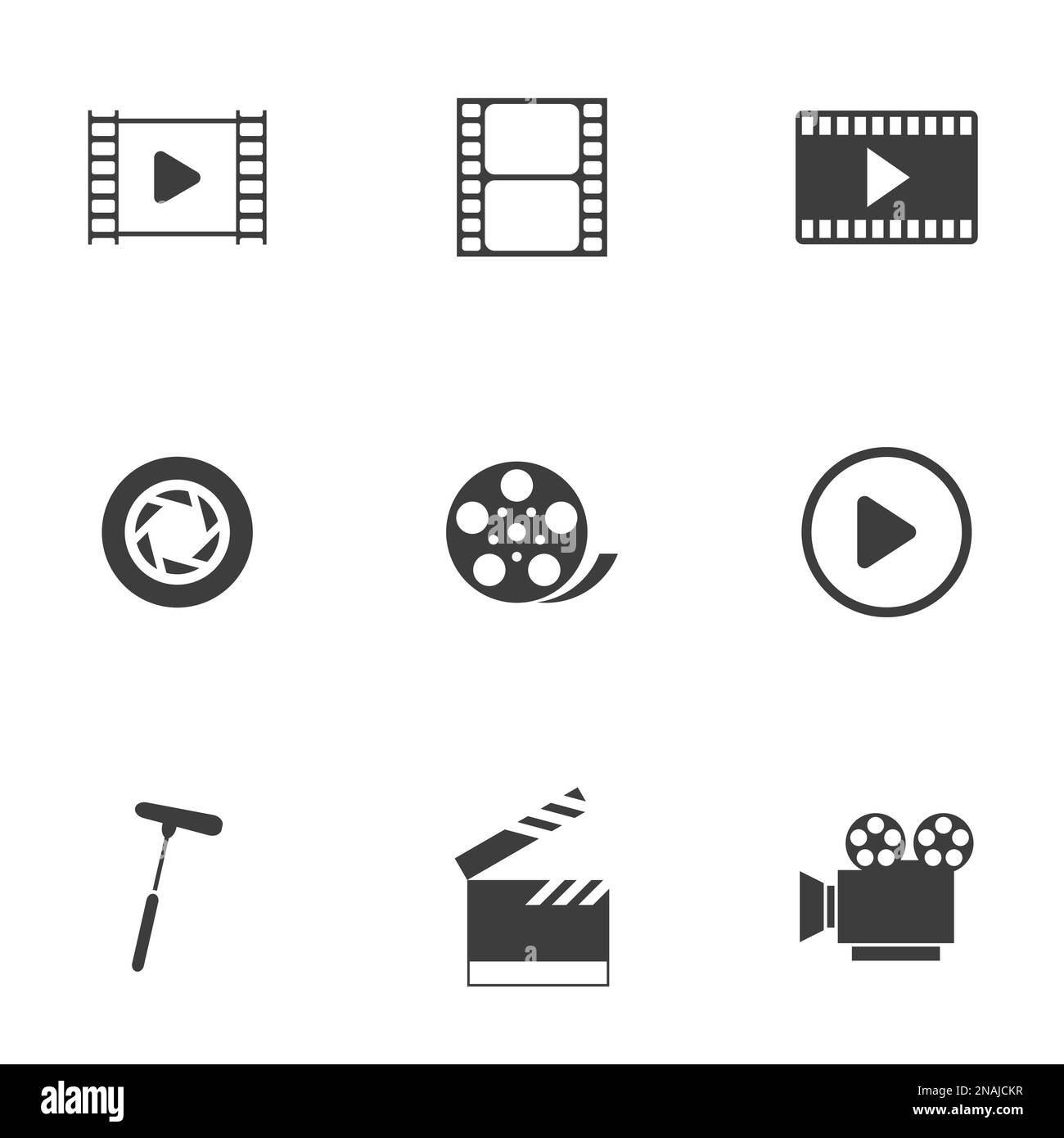 Movie theme icon Cut Out Stock Images & Pictures - Alamy