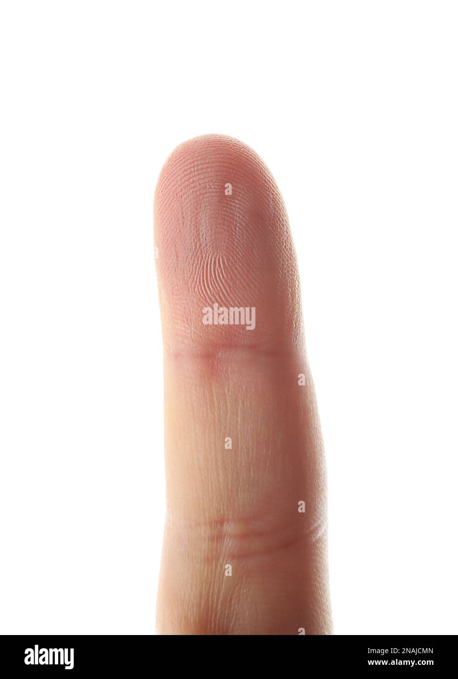 Man scanning fingerprint on white background, closeup Stock Photo - Alamy