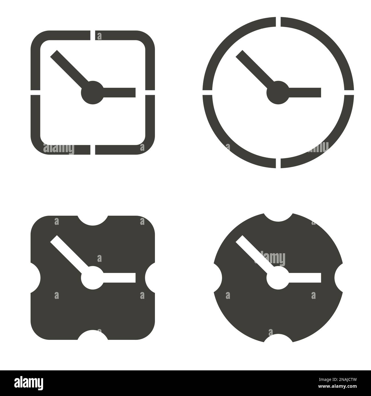 Set of objects on the theme of clock Stock Vector Image & Art - Alamy
