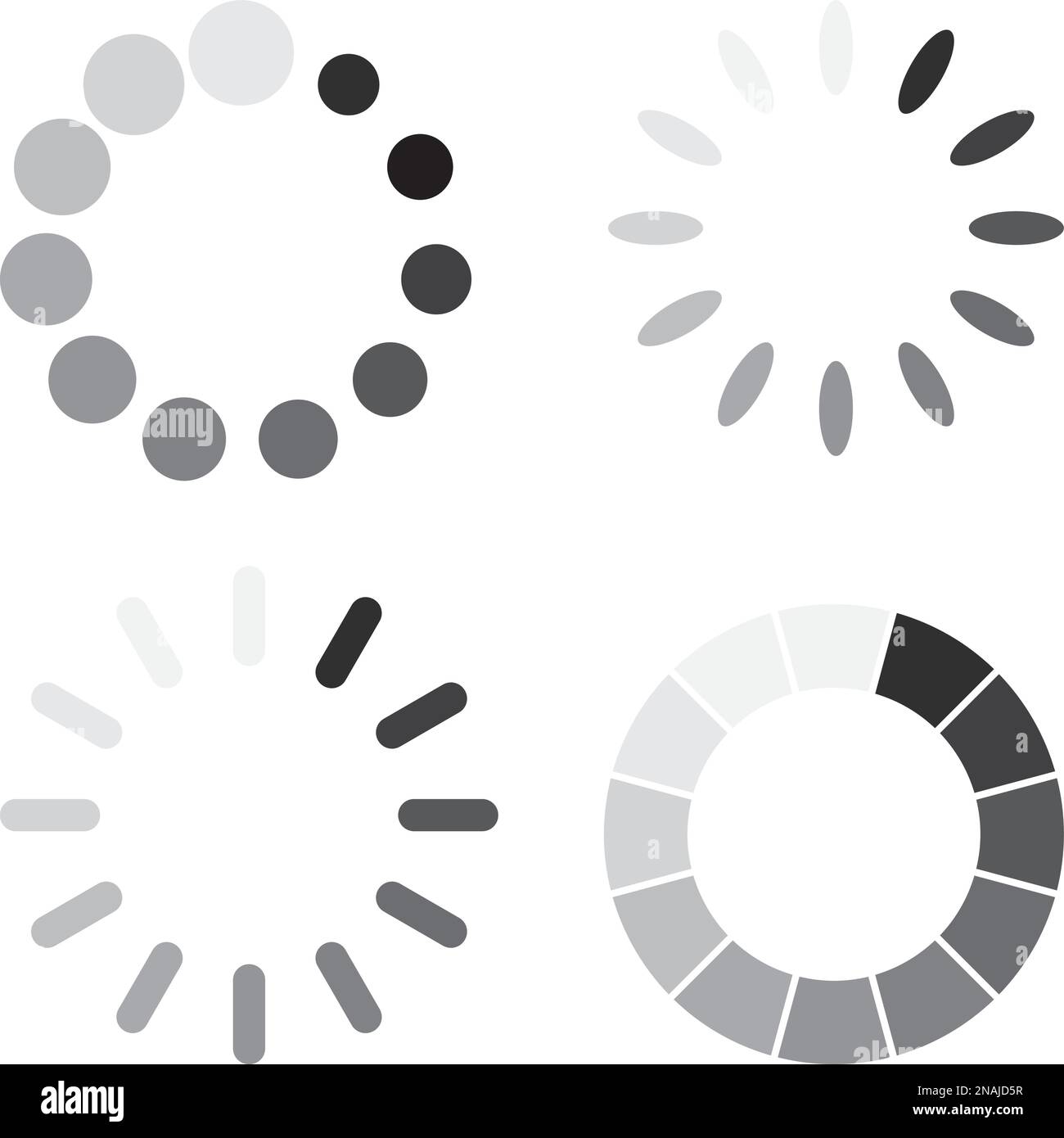 Set loading icons in Stock Vector Images - Alamy