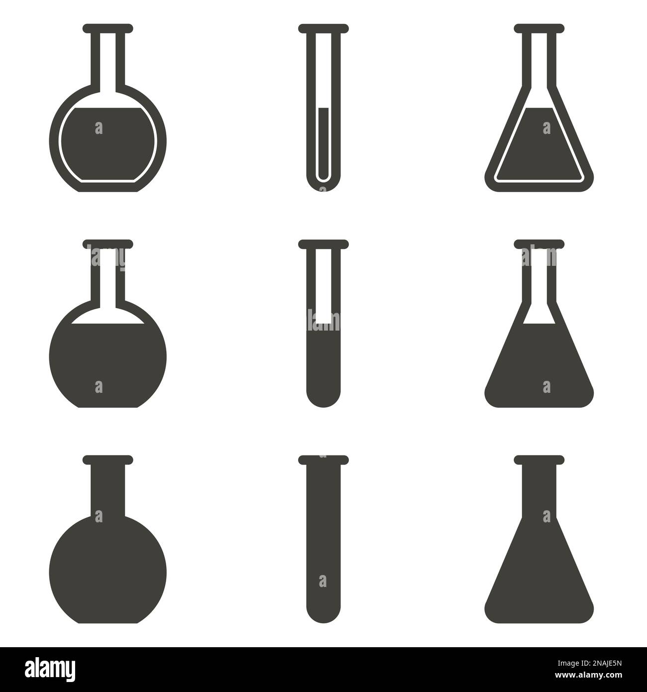 Set of objects on the theme of chemistry, flask Stock Vector Image ...