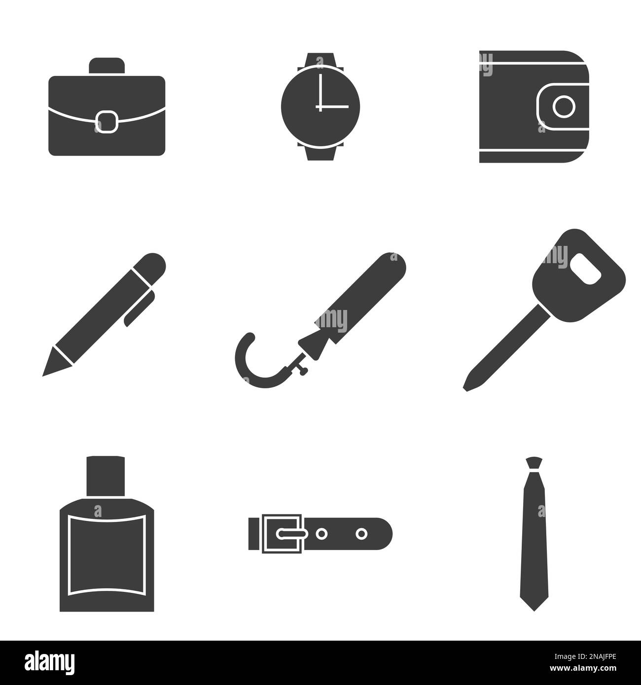 Set of objects on the theme of Men's Accessories Stock Vector Image ...
