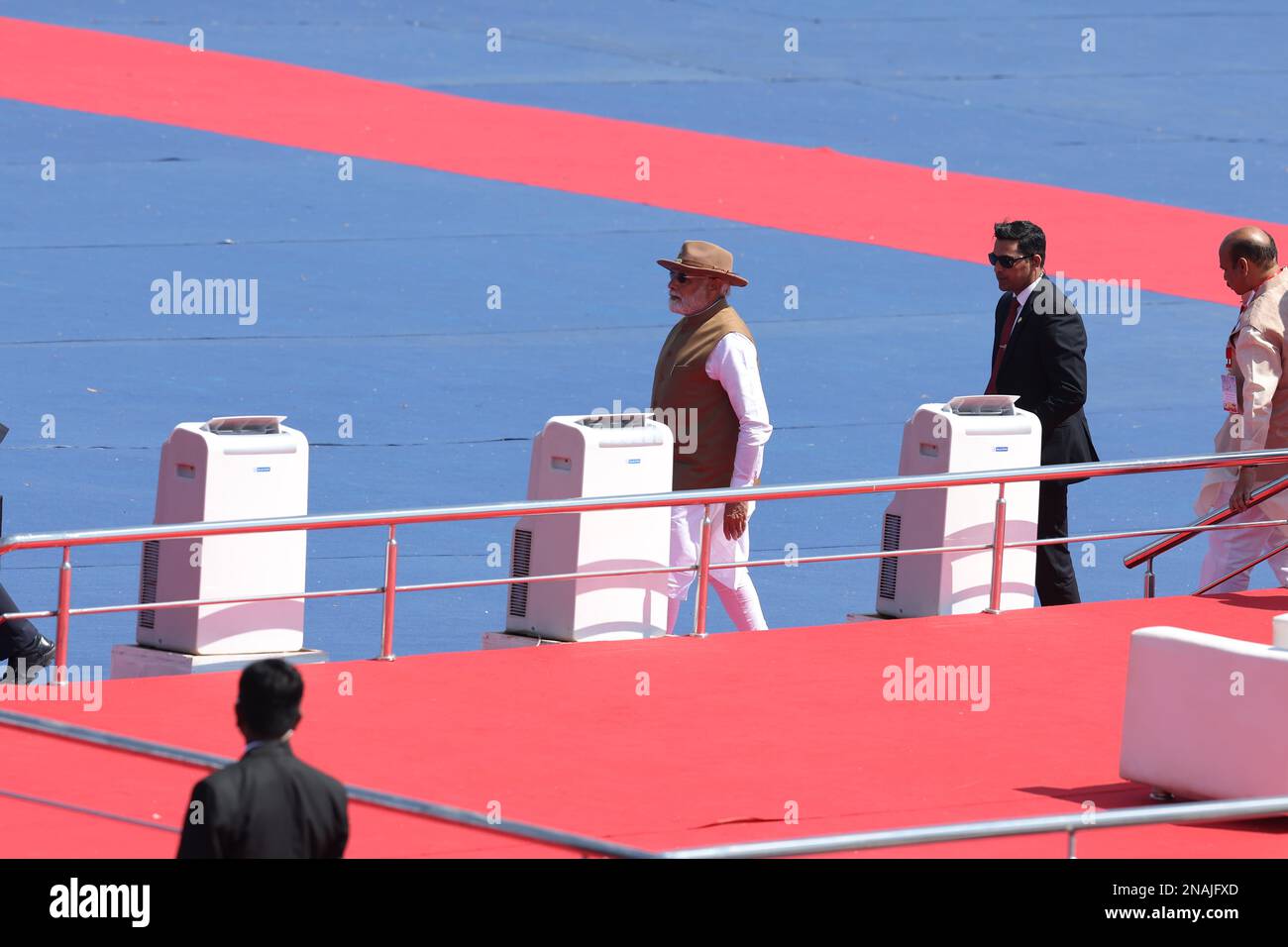 Bengaluru, India. 13th February 2023, Bengaluru, India. PM Modi kicks ...