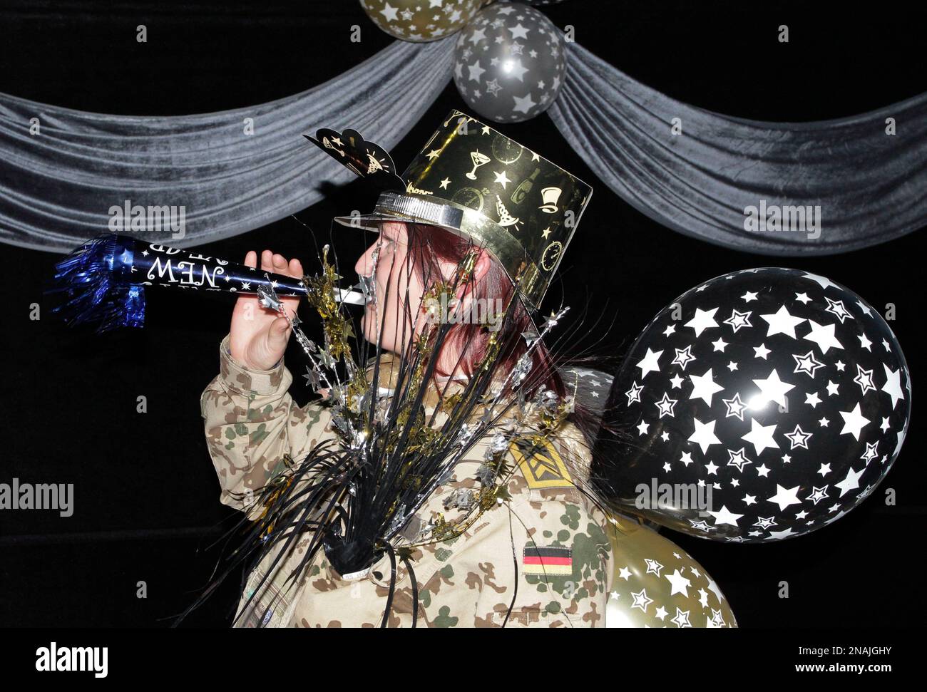 A German soldier with the NATO- led International Security Assistance ...