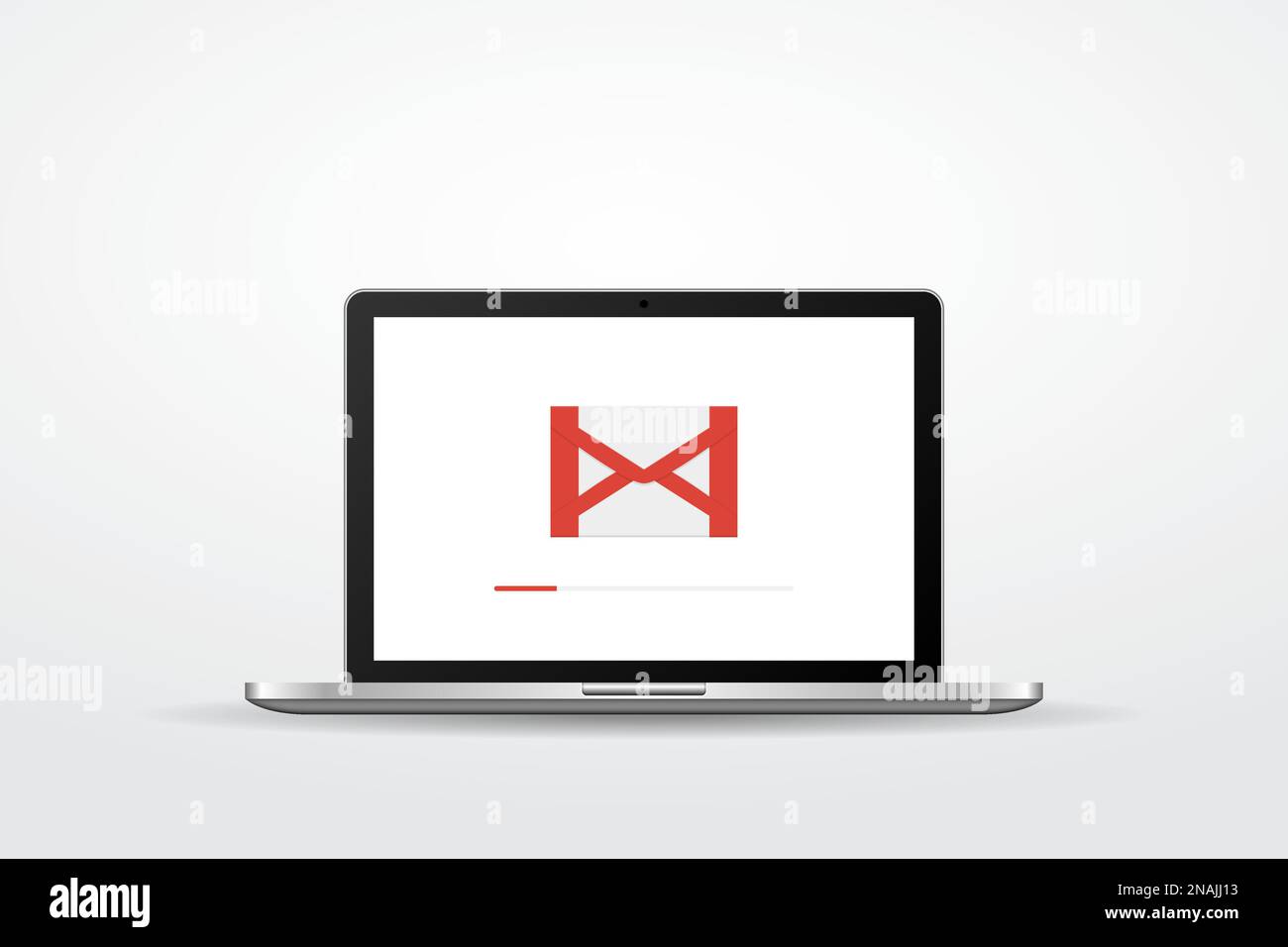 Realistic laptop with envelope on screen. Email background Stock Vector ...