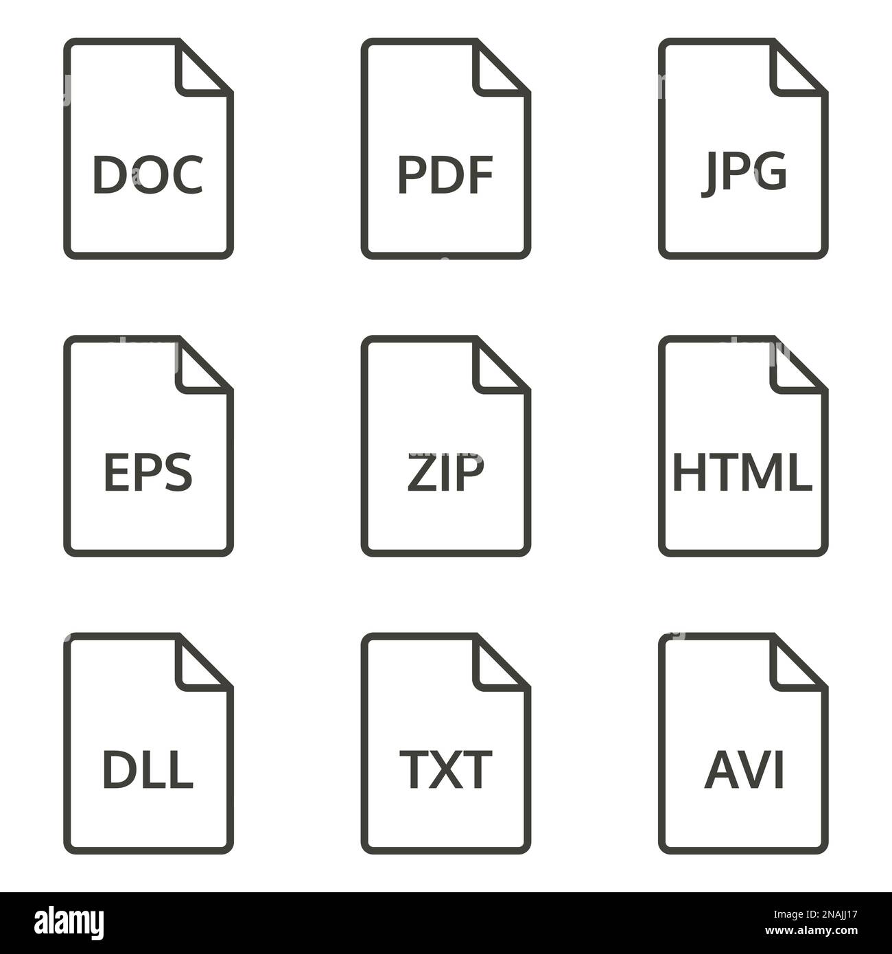 Book file type white Cut Out Stock Images & Pictures - Alamy