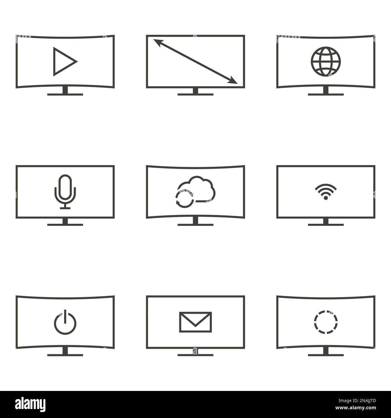 Set of objects on the theme of television Stock Vector Image & Art - Alamy