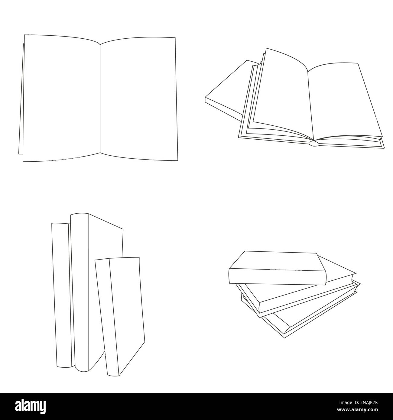 Set of objects on the theme of book Stock Vector Image & Art - Alamy