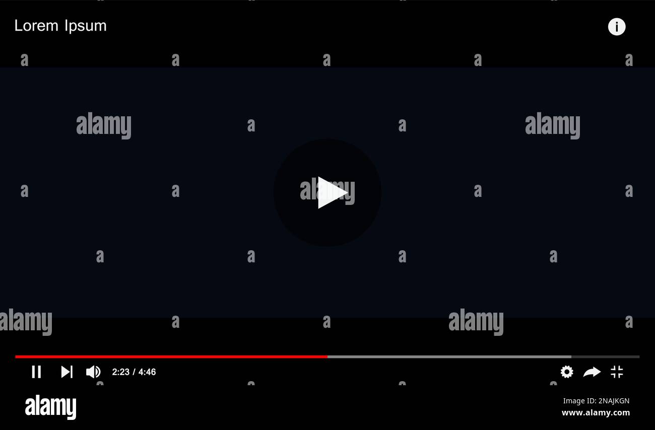 Modern video player design template for web and mobile apps Stock ...