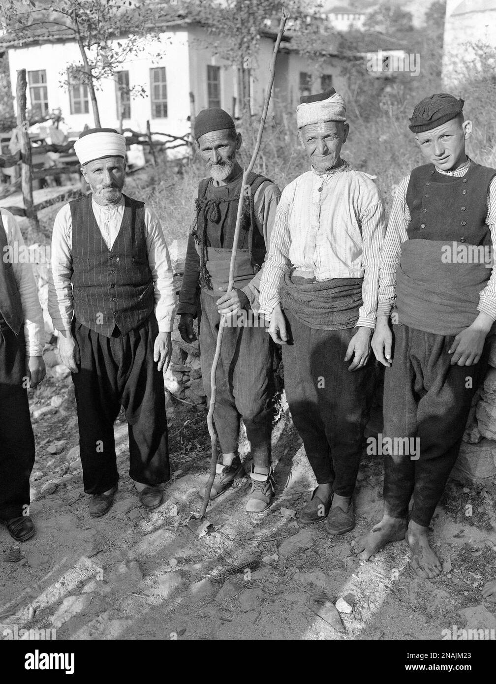 Villagers of Pomak village of Glavki, Greece on Nov. 10, 1947, which ...