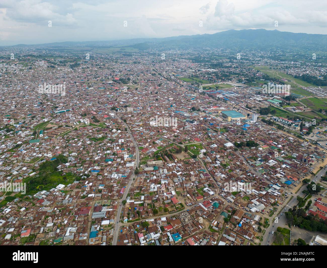 Mbeya, Tanzania. Drone view to city in Africa Stock Photo - Alamy