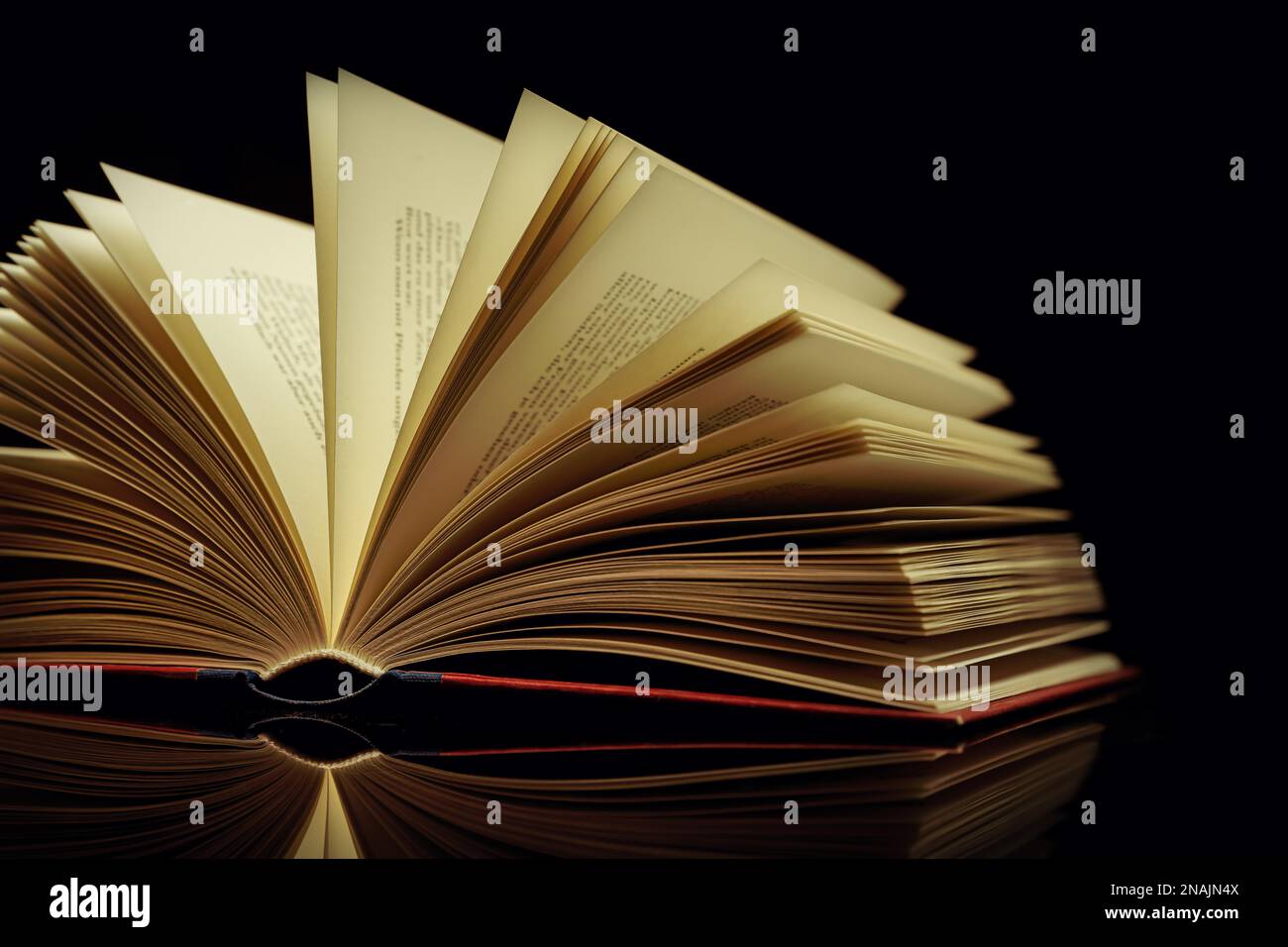 close up of an open book Stock Photo - Alamy