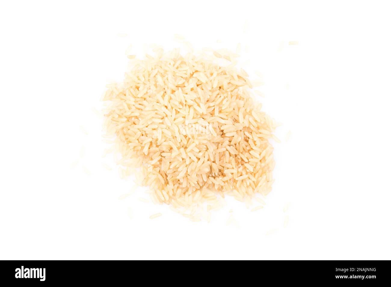 Pile of Brown Rice Isolated on a White Background Stock Photo - Alamy