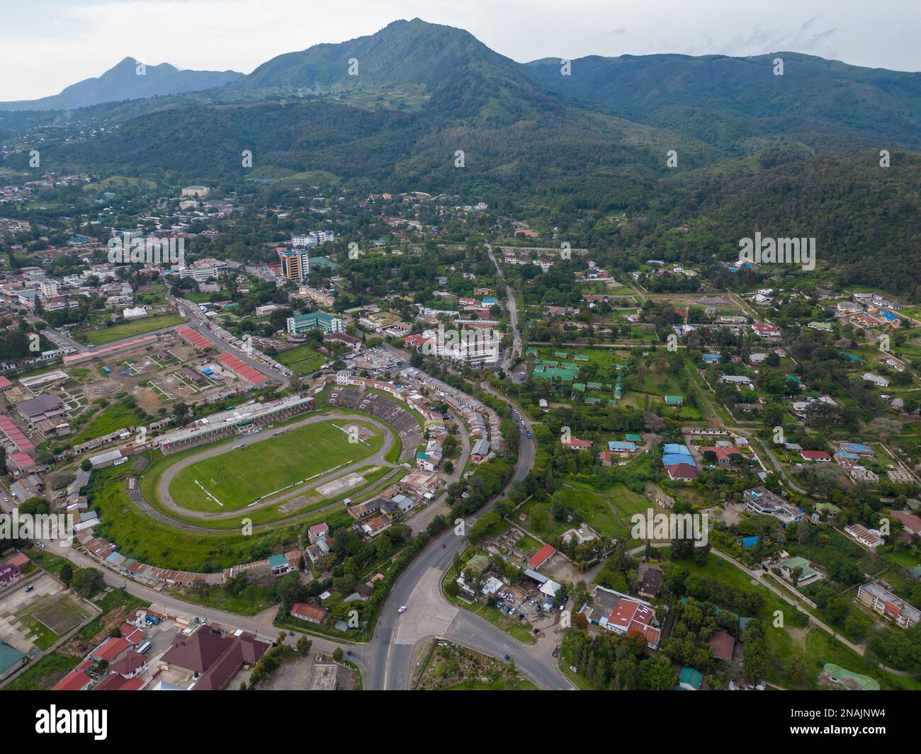 Mbeya, Tanzania. Drone view to city in Africa Stock Photo - Alamy