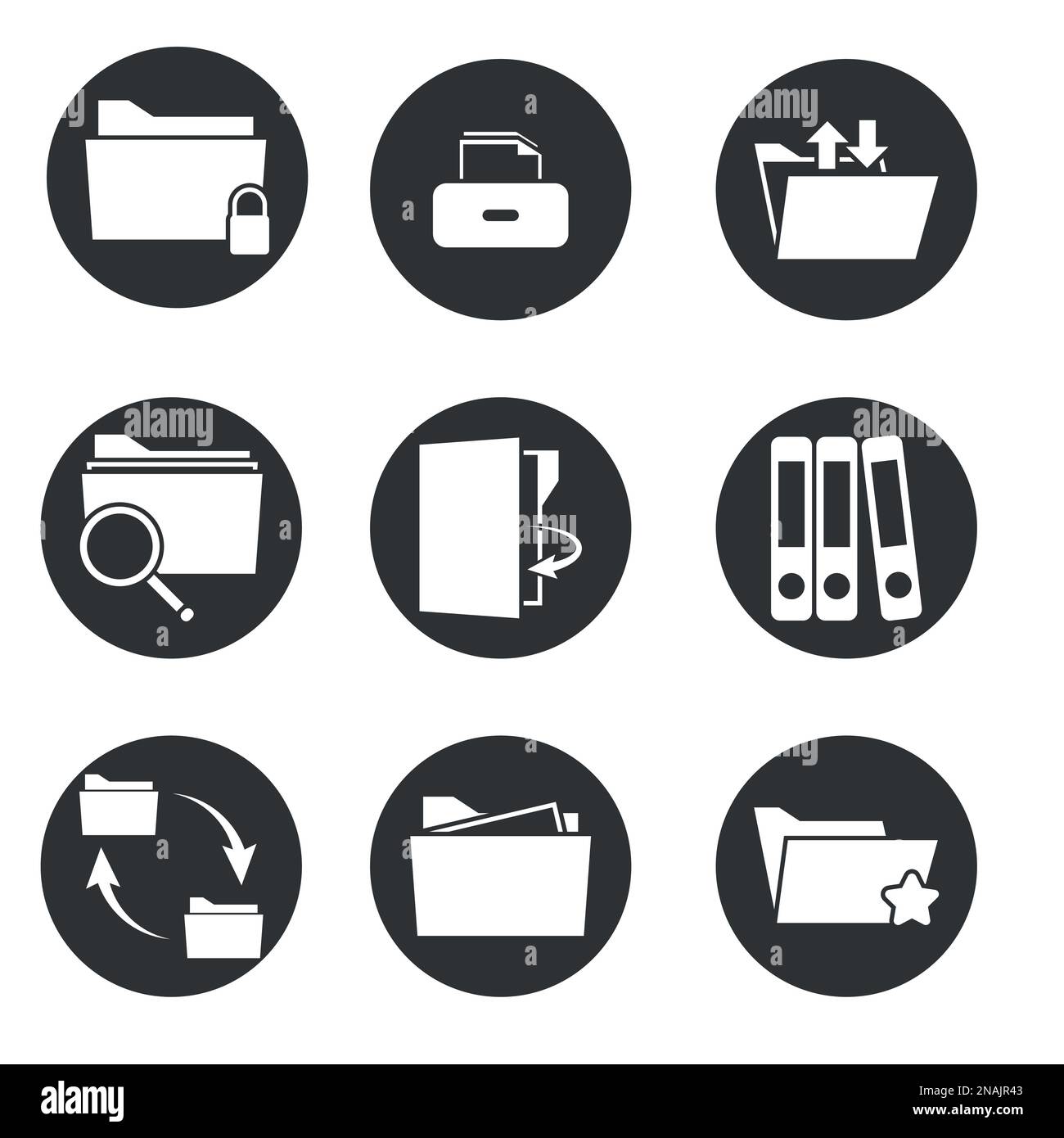 Folder icons set Stock Vector Image & Art - Alamy
